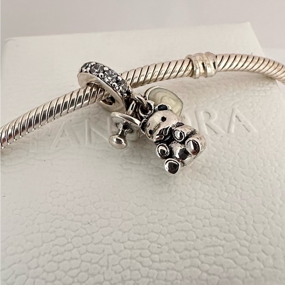 Pandora | Jewelry | Pandora Baby Trio Teddy Bear Pacifier Heart Silver ...